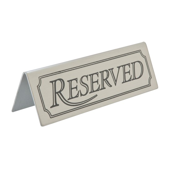 Beaumont Reserved Table Sign Stainless Steel - Table Signs & Menus ...